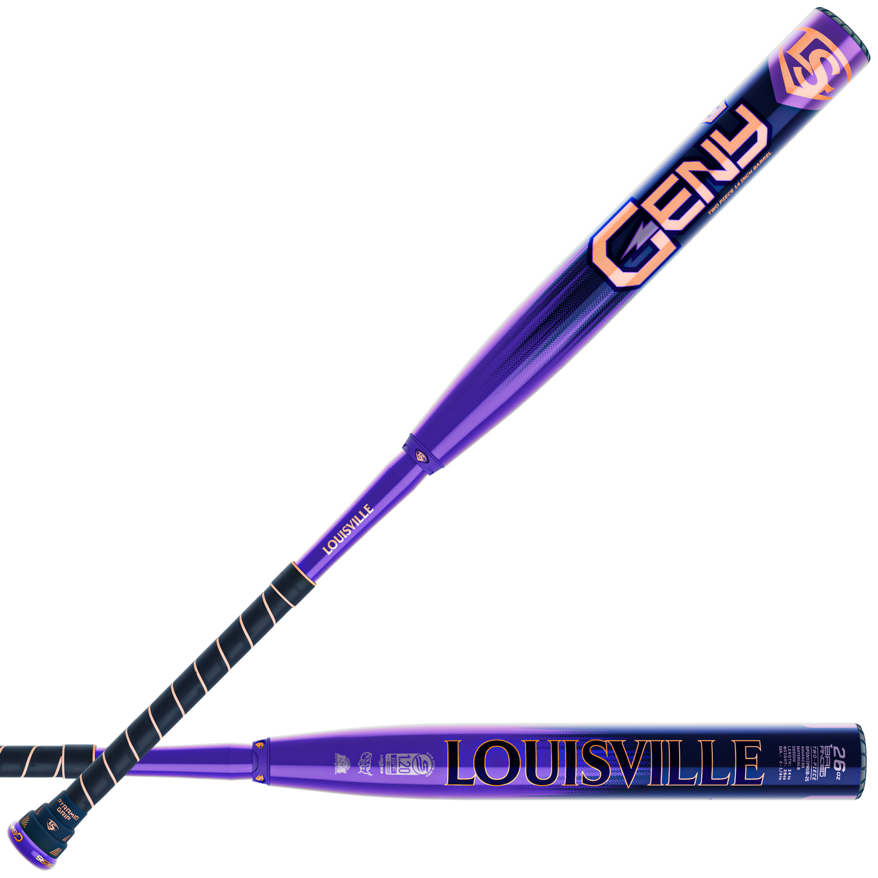 Louisville Slugger 2026 Genesis (Royal Geny Collection) 14 Inch 2PC Ba ...