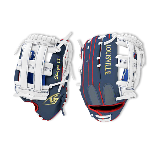 LS BASEBALL ADULT SUPER Z SLOWPITCH FIELDING GLOVE 23 13.00 IN WHITE ...