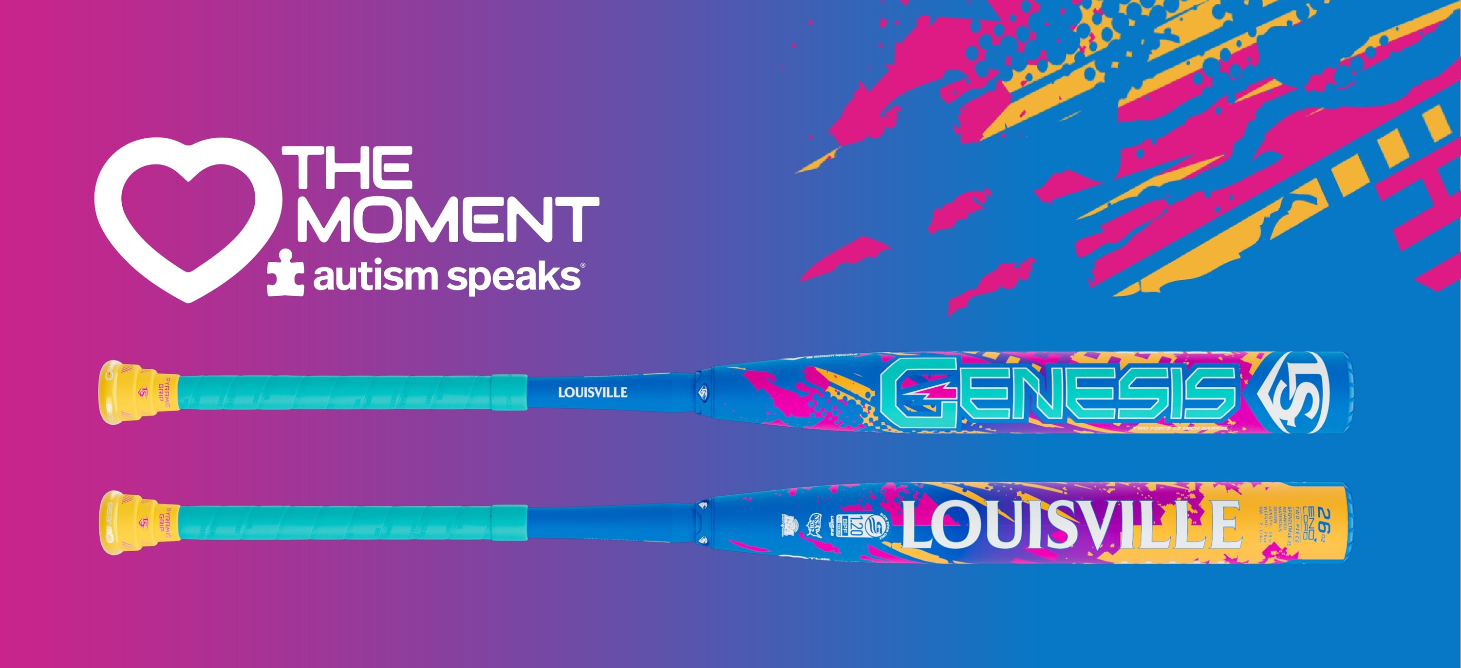 Louisville Slugger 2026 Love The Moment Genesis 2PC Endload USSSA Bat ...